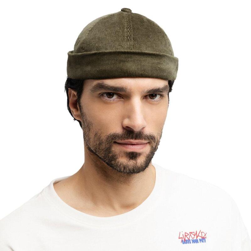 Bonnet docker en velours côtelé Homme et Femme Cord Docker Green Vert ...