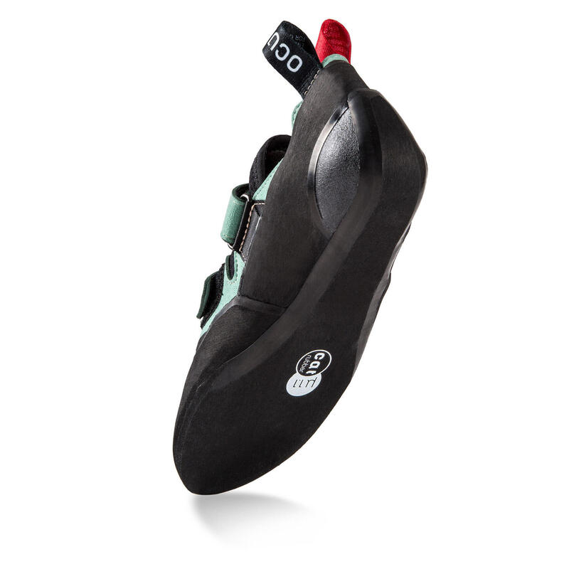 Chausson d’escalade Ocún Striker QC vert asymétrique, semelle CAT 4 mm ...