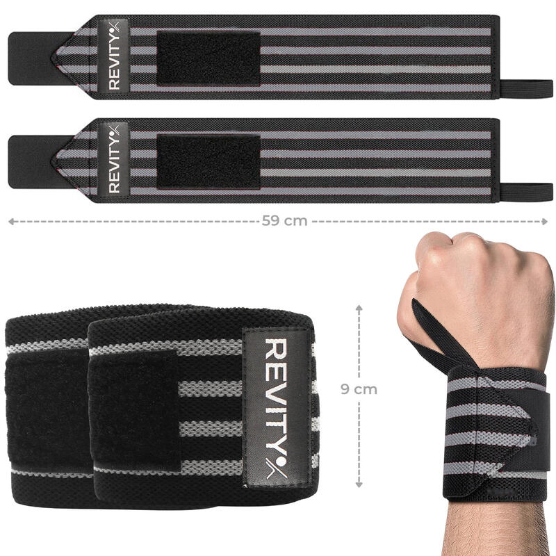 Bande poignet pour musculation Revity Hero Wrist Wraps x2, jaune REVITY ...