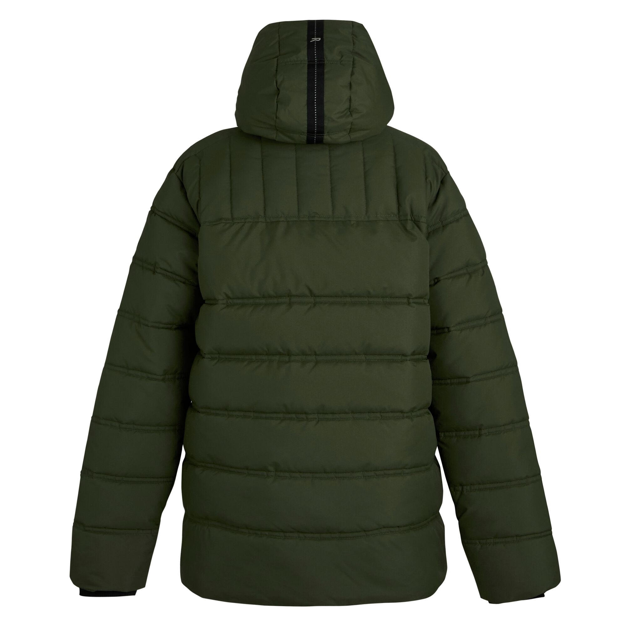 Mens Leeshaw Padded Jacket (Olive Night/Pumpkin Spice) REGATTA | Decathlon