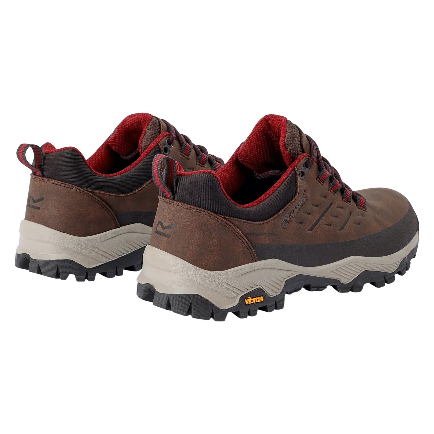 Womens/Ladies Blake Low Walking Shoes (Chestnut/Dark Pimento) | Decathlon