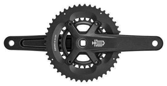 Microshift square-axle crankstel Sword 2×9 46/29 tanden Wide Black ...