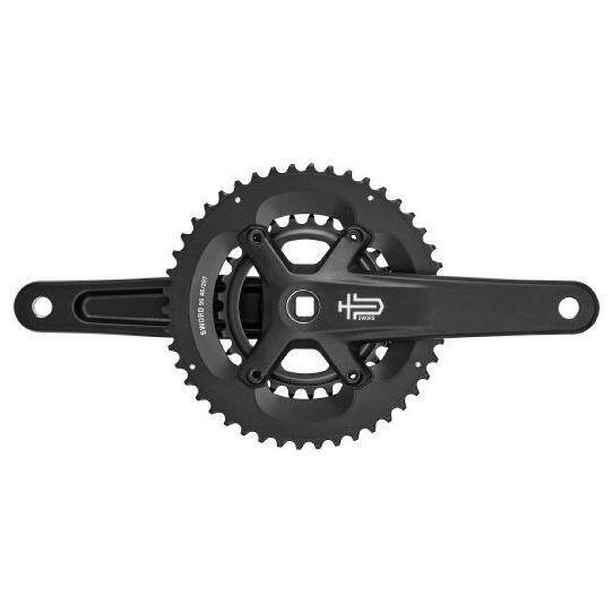 Pédalier Microshift à axe carré Sword 2×9 46/29 dents Wide Noir ...