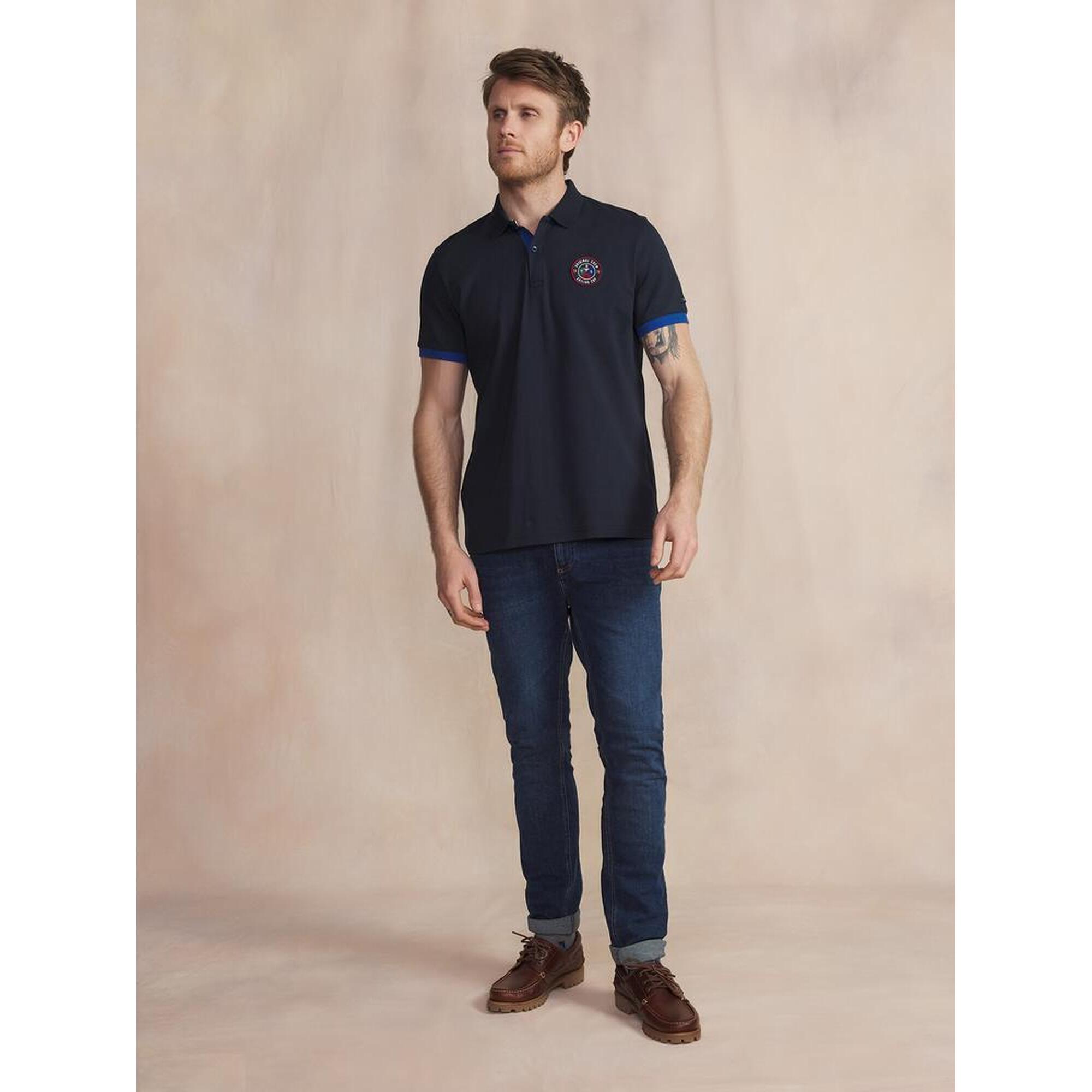 Polo homme VALDEPOL 1973 manches courtes 100% coton Marine TBS | Decathlon