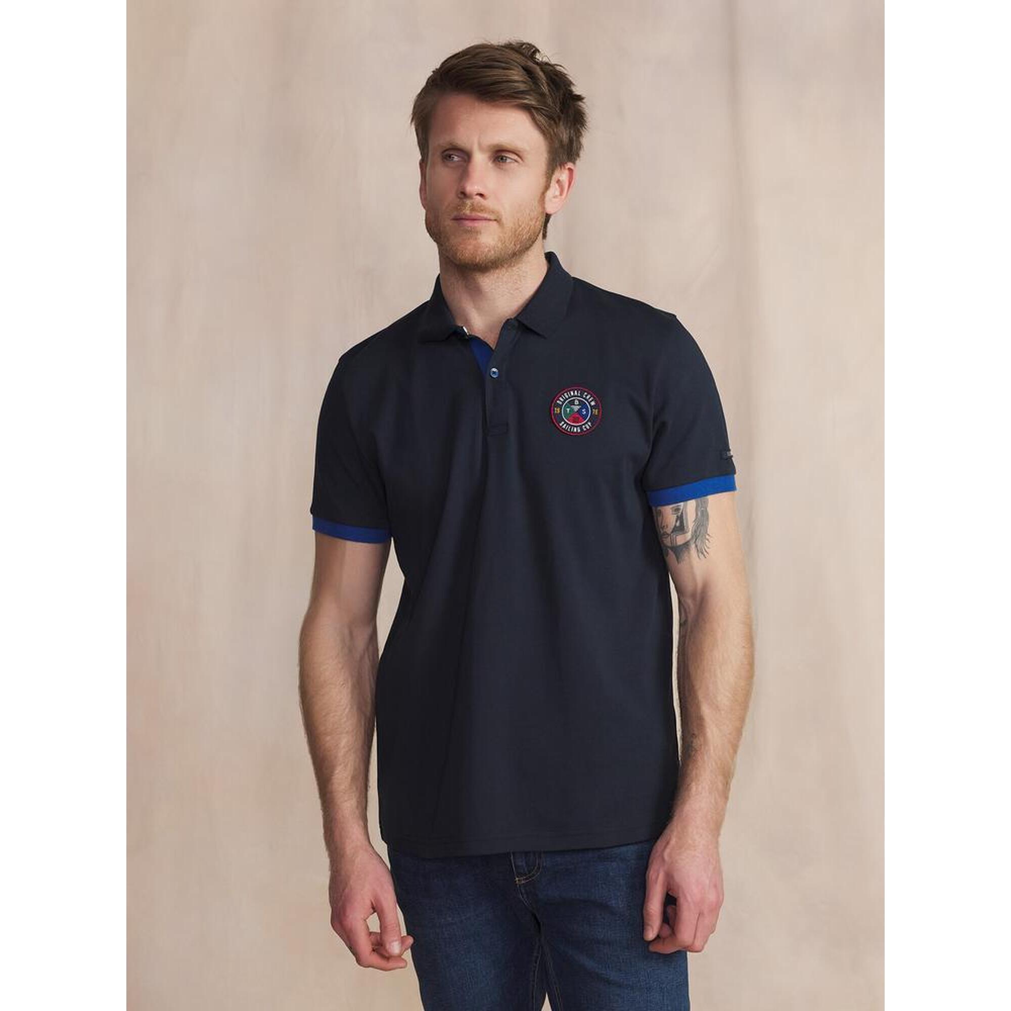 Polo homme VALDEPOL 1973 manches courtes 100% coton Marine TBS | Decathlon