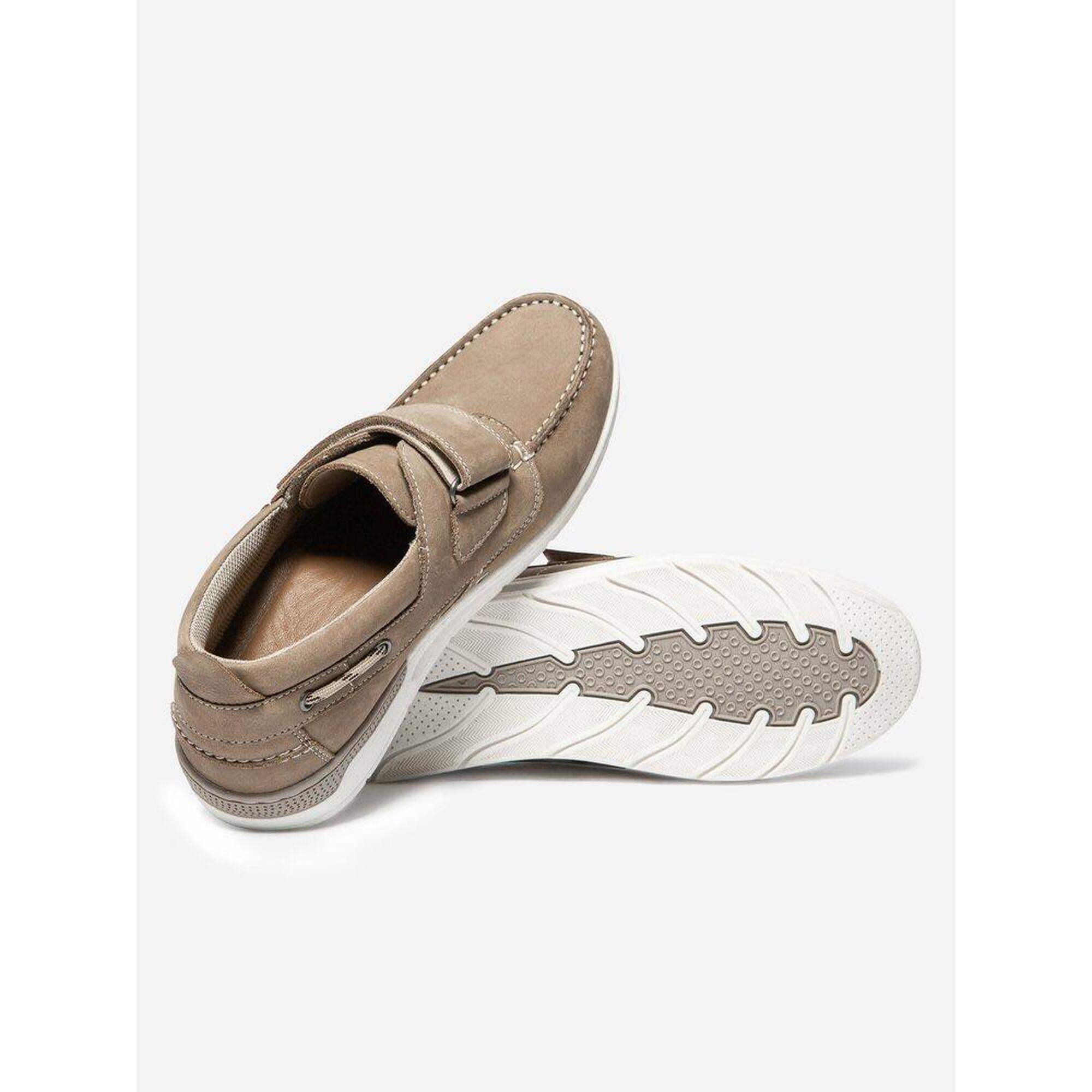 1973 Chaussures bateau homme MATVELC Beige Velcro talon 40 mm TBS ...