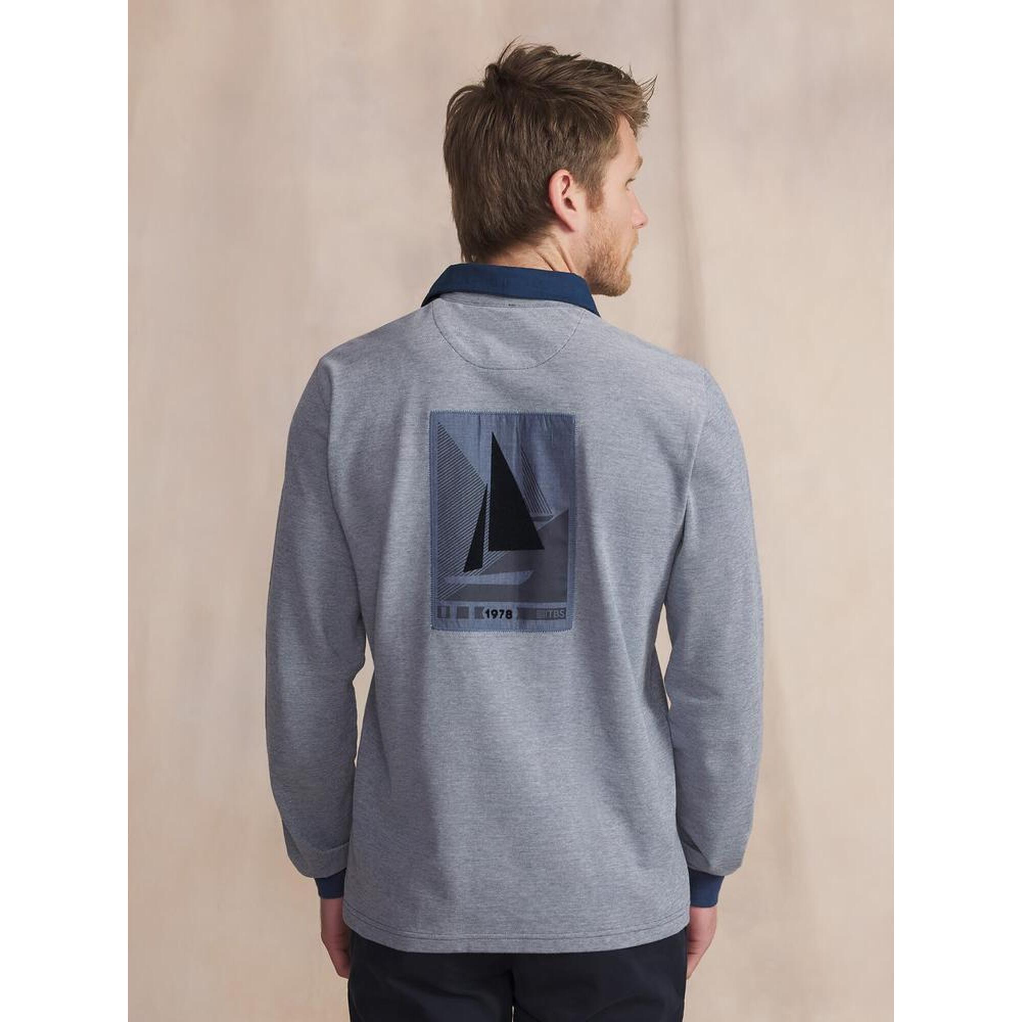 1973 DANELPOL Polo manches longues homme Chambray 100% coton coupe ...