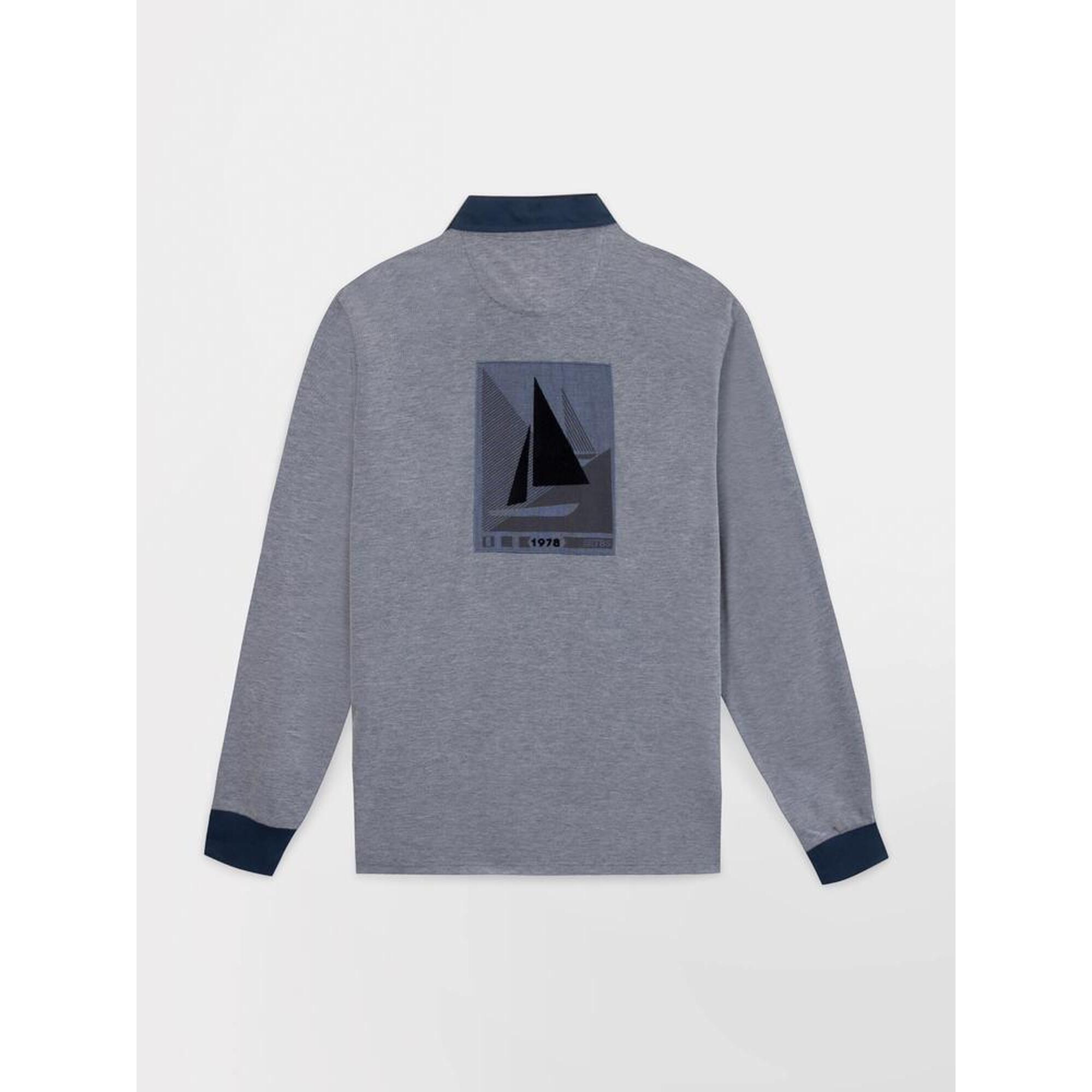 1973 DANELPOL Polo manches longues homme Chambray 100% coton coupe ...