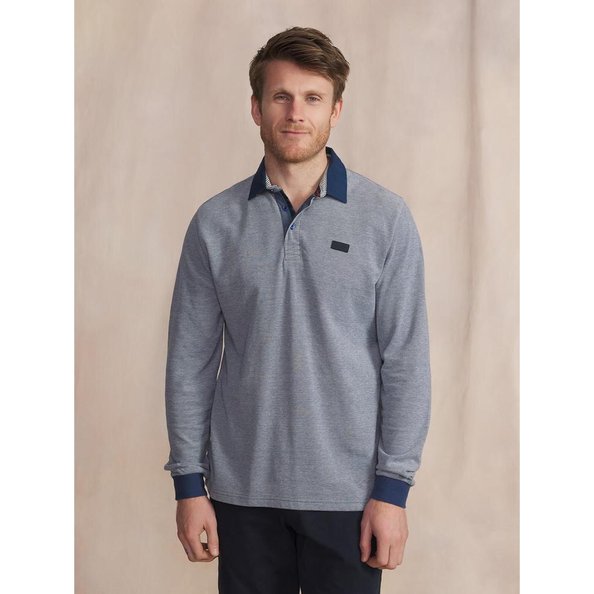 1973 DANELPOL Polo manches longues homme Chambray 100% coton coupe ...