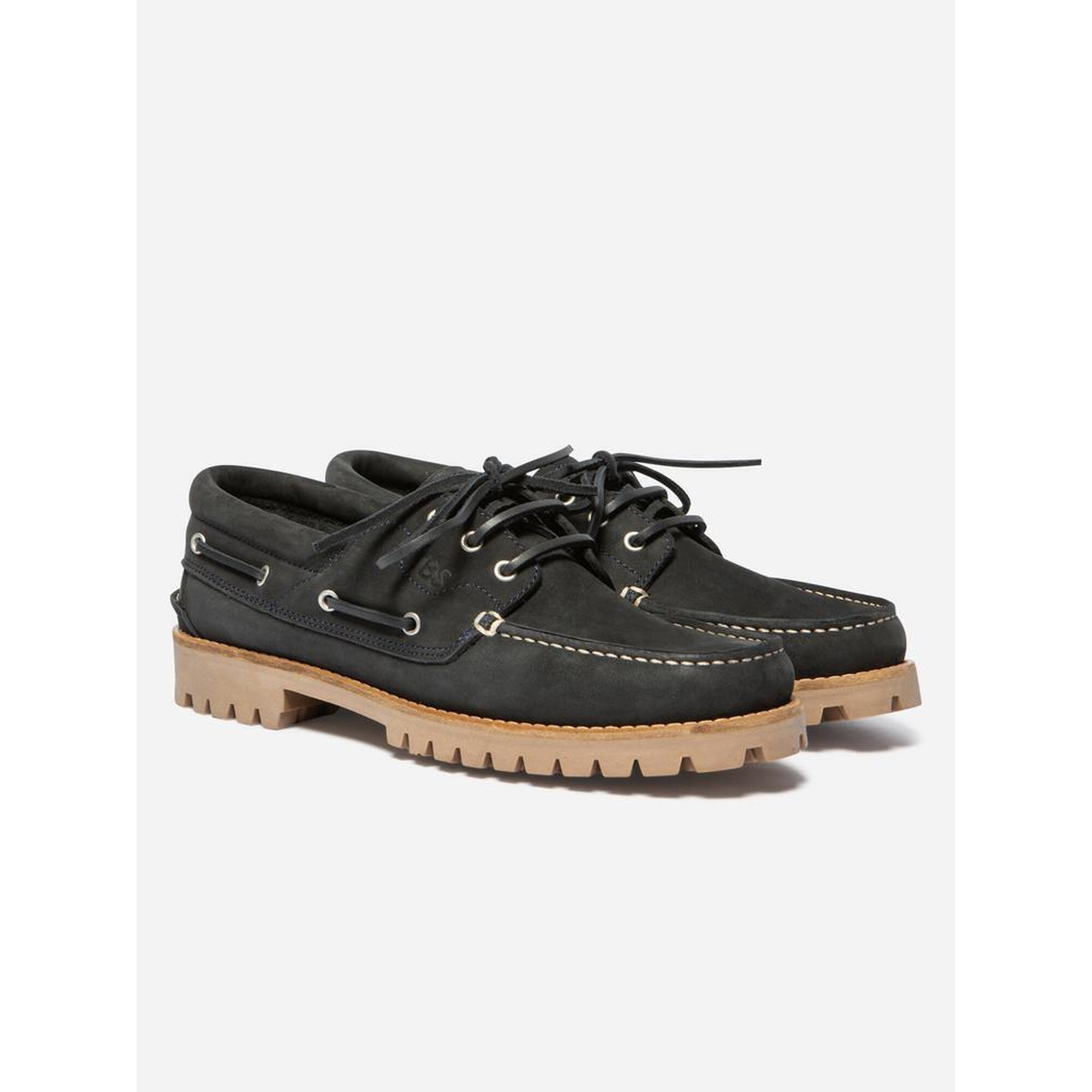 Chaussures bateau homme RAYNOLD Acajou en cuir fabriquées au Portugal ...