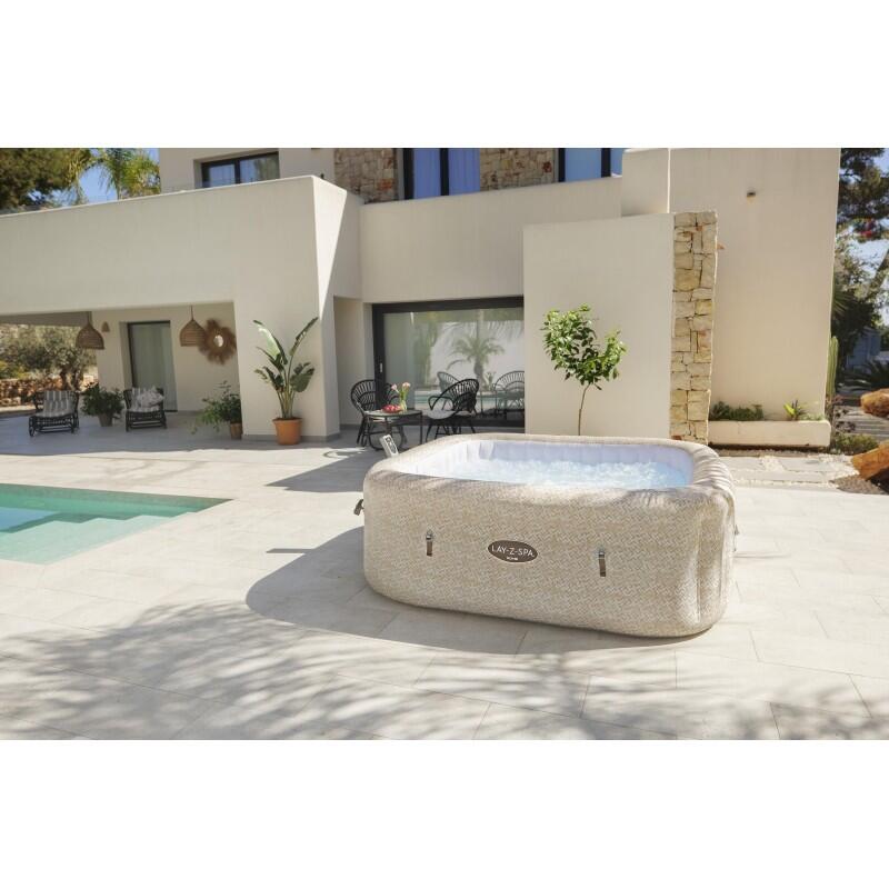 Bestway Lay-Z Spa gonflable carré Rome Smart AirJet EnergySense 5 - 7 ...