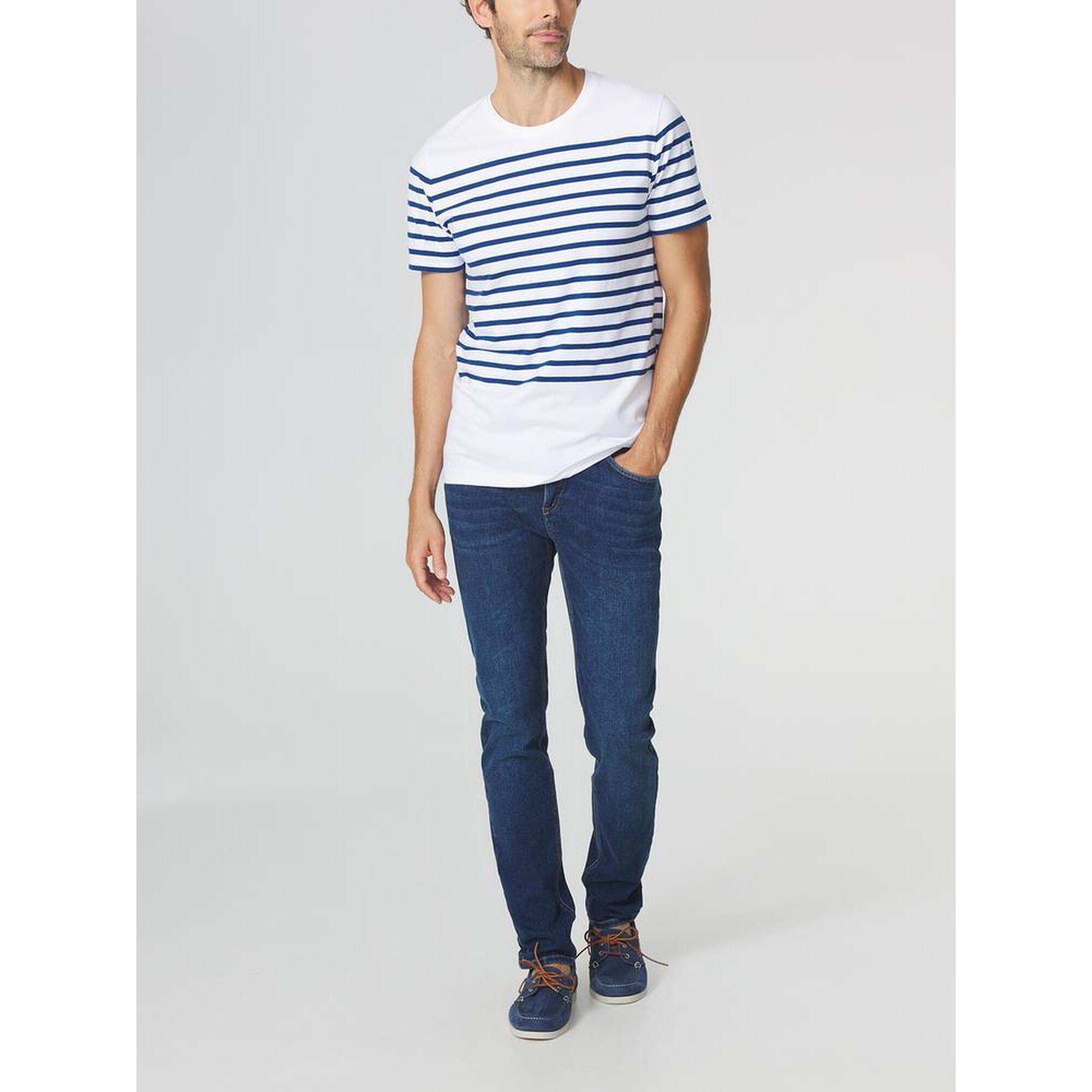 T-shirt homme GOVINTEE manches courtes Encre, rayé, 100% coton TBS ...