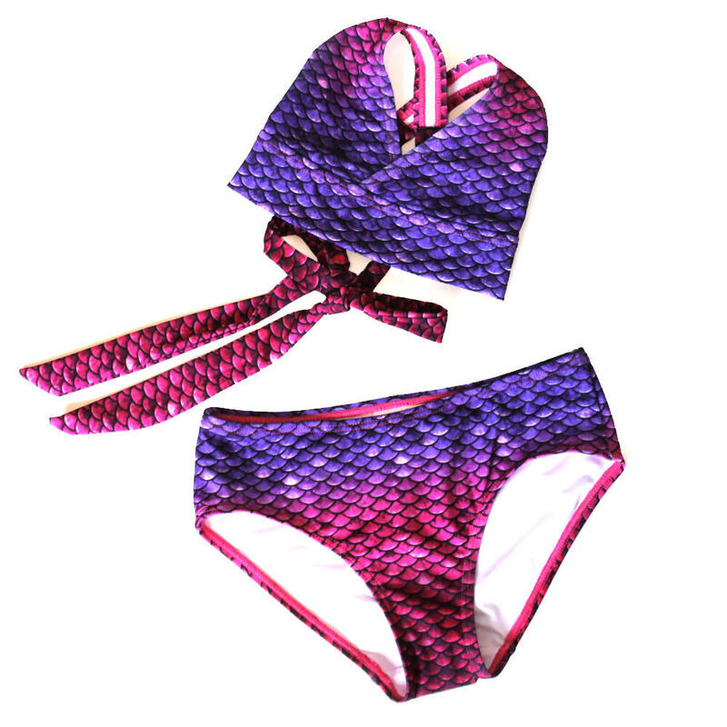 Bikini Sirene Bali Blush JM violet 2 pièces taille haute bretelles ...