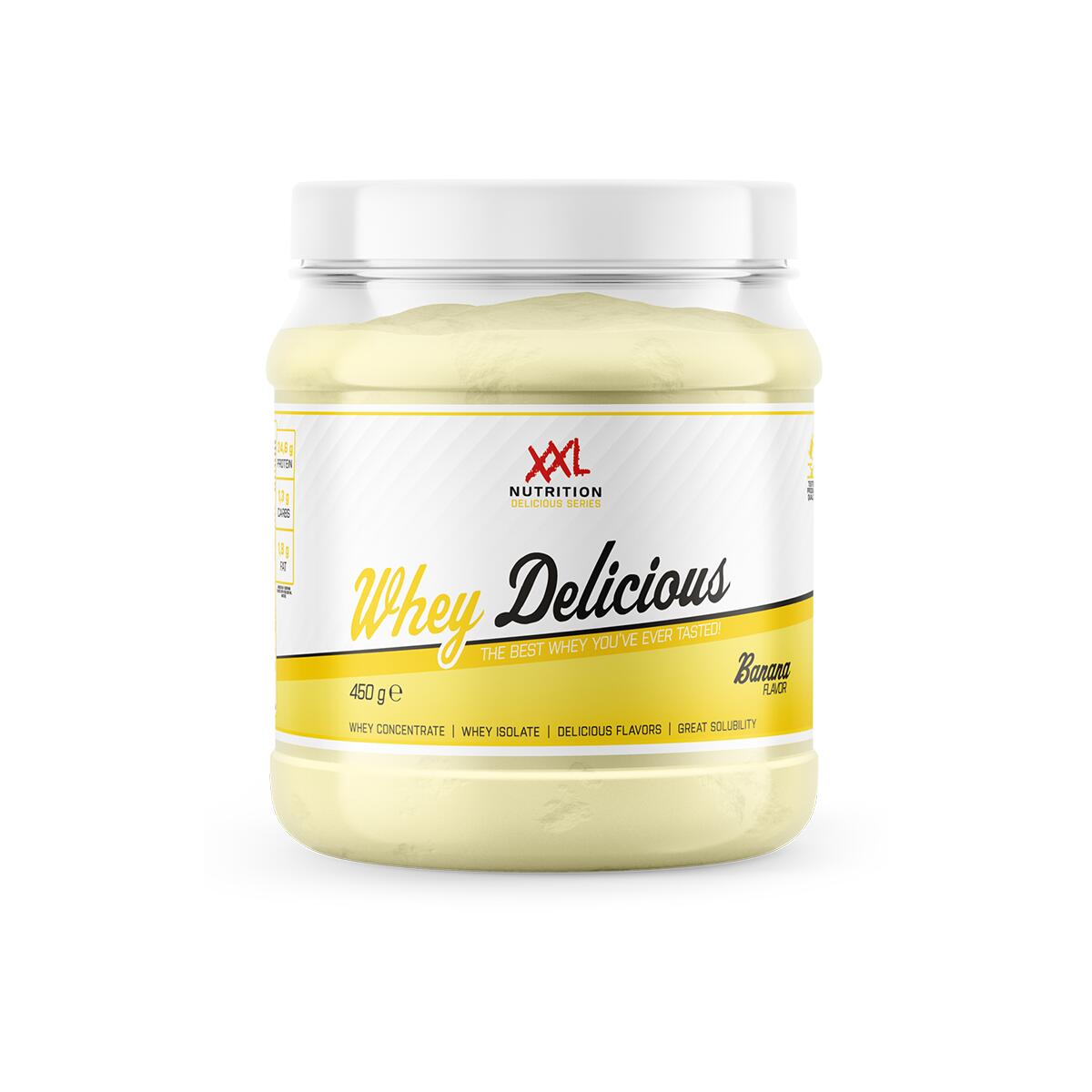 Whey Delicious - 80% Eiwit, Proteïne Poeder - Banaan - 450 gram (15 ...