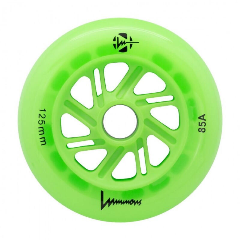 LUMINOUS Roue INLINE 125mm/85A Green apple glow [x3] LUMINOUS | Decathlon