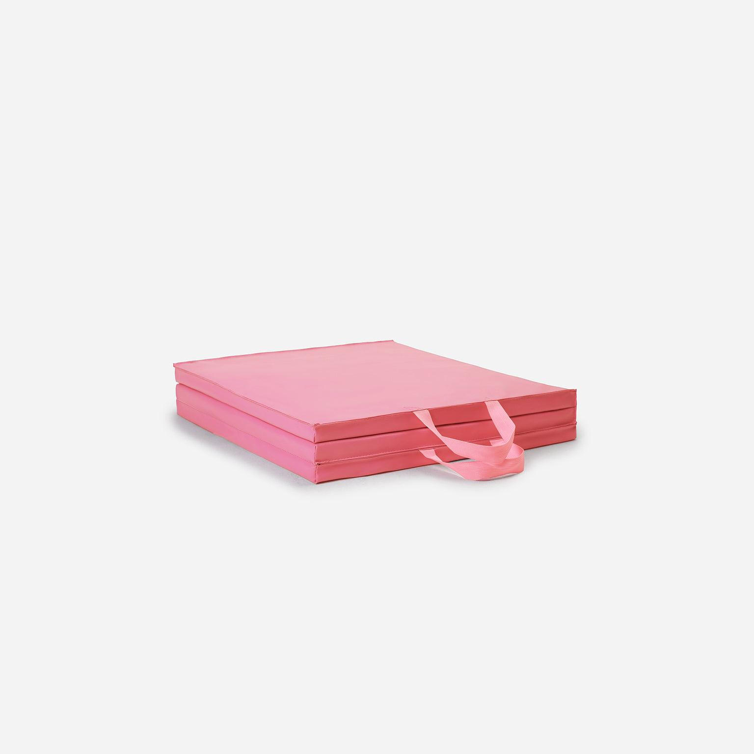 Yoga Mat Tri-Folding Fitness Pilates Non Slip 3 Panel Mat - Coral ...