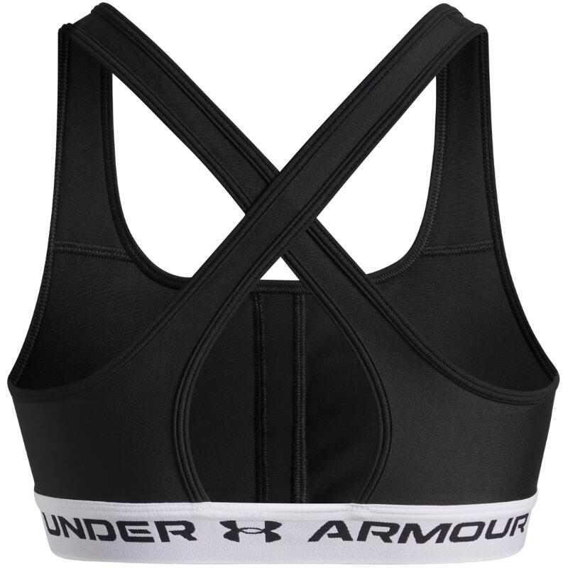 Brassière sport Under Armour UA Crossback Mid Bra noir et blanc UNDER ...