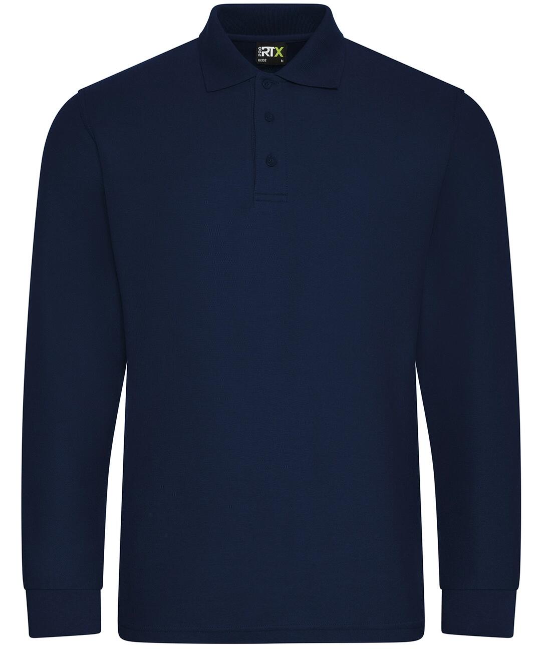 Pro RTX Men's Pro Long Sleeve Polo Shirt - Navy Blue | Decathlon