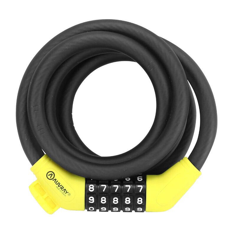 Spiral cable combination lock with holder Auvray AUVRAY | Decathlon