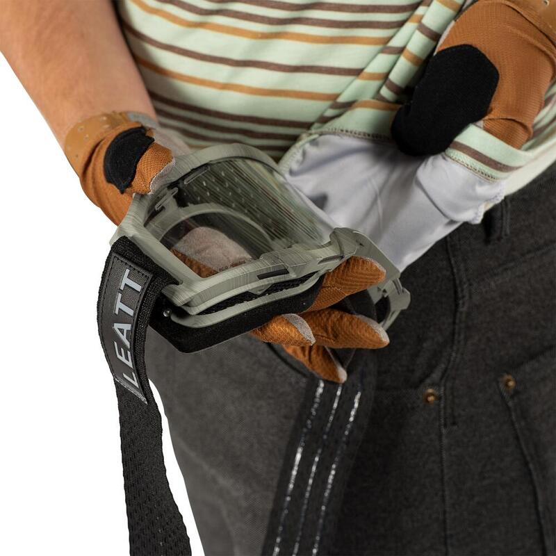 Maillot stretch MTB Gravity 1.0 en tissu Tencel Marron Homme LEATT ...