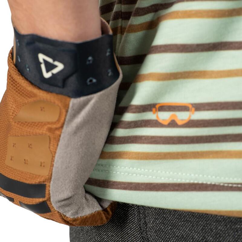 Maillot stretch MTB Gravity 1.0 en tissu Tencel Marron Homme LEATT ...