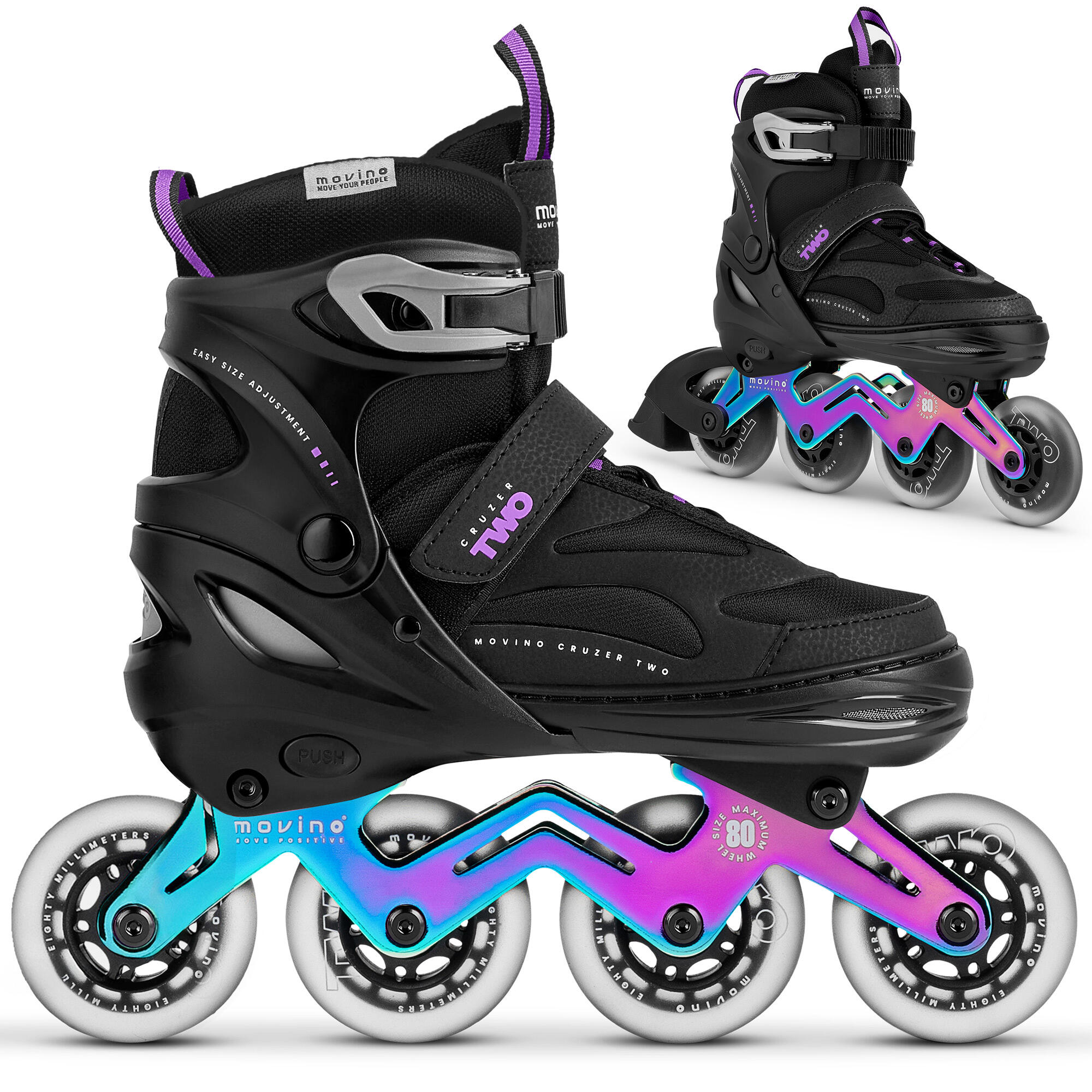 Verstellbare Fitness Inline-skates Movino Cruzer Two | Decathlon