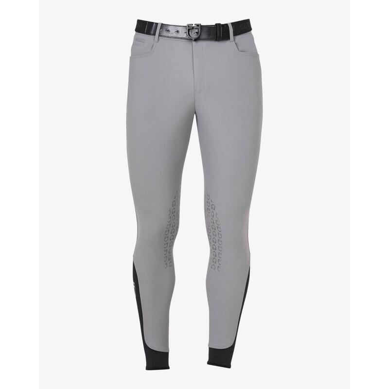 Equestro Heren Slim Fit Zomer Rijbroek Knie Grip Grijs - EQUESTRO ...