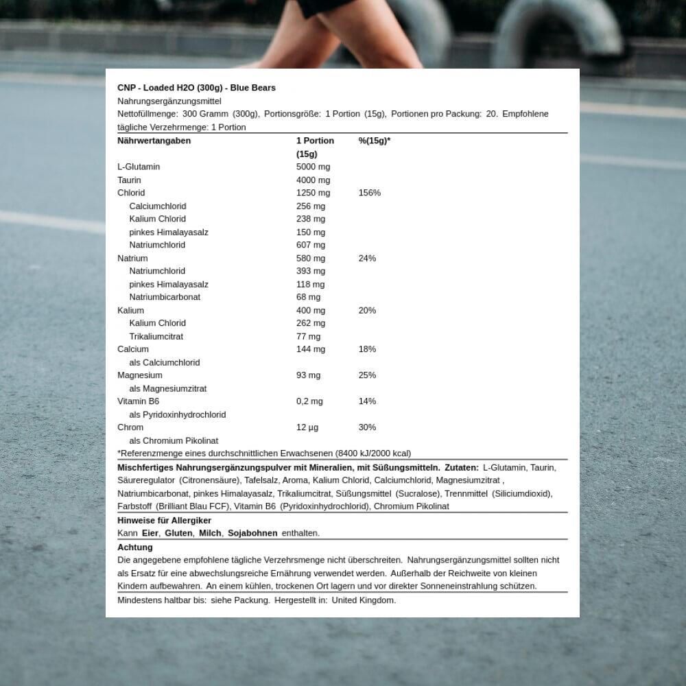 CNP Loaded H2O (300g) Blue Bears - Energia e resistenza - Elettroliti ...