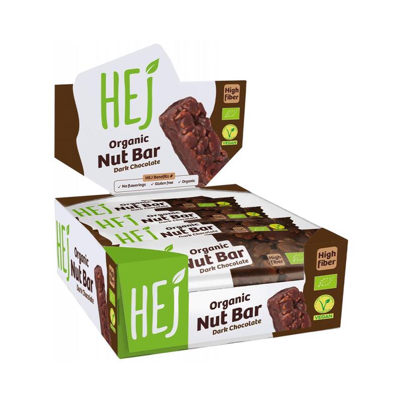 HEJ Natural Organic Nut Bar (12x40g) Chocolate & Nuts - Barres HEJ ...