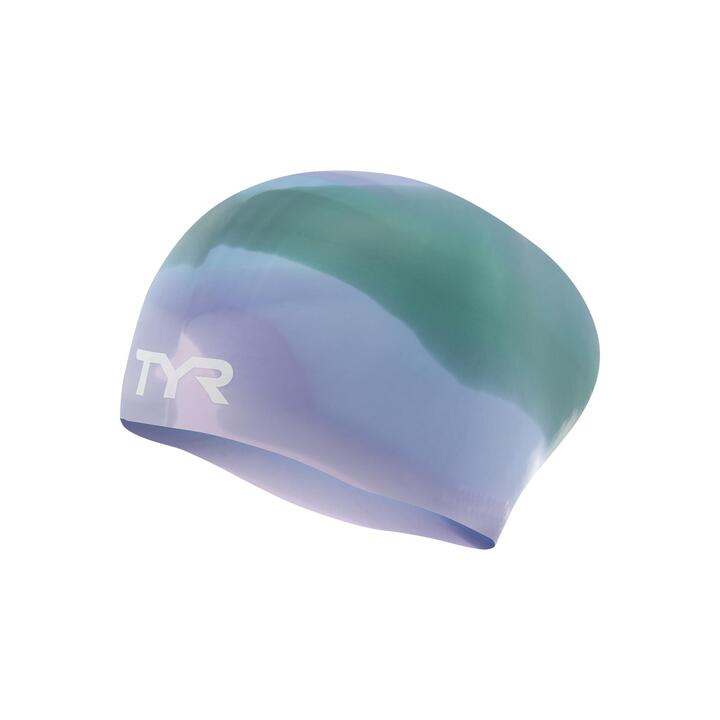 Bonnet TYR silicone cheveux longs junior Tie Dye TYR | Decathlon