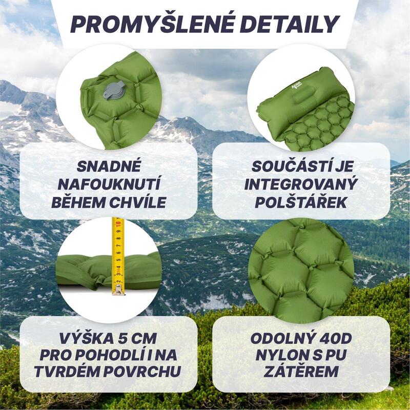 Nafukovací karimatka s polštářkem L140CL ACRA - Decathlon