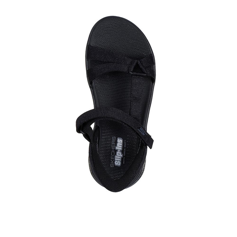 Skechers GO WALK Flex Illuminate Textile Women's Black Sandals - Decathlon
