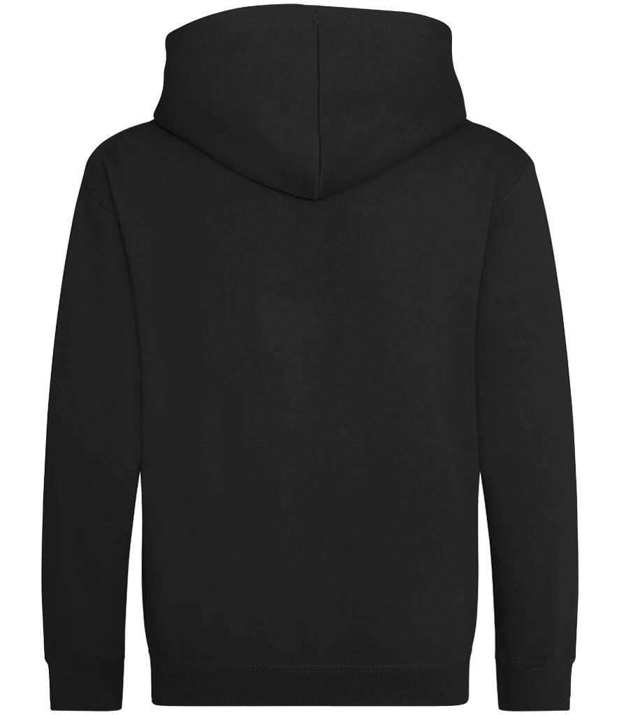 AWDis Unisex Kids Cotton Zip-Up Hoodie - Black | Decathlon