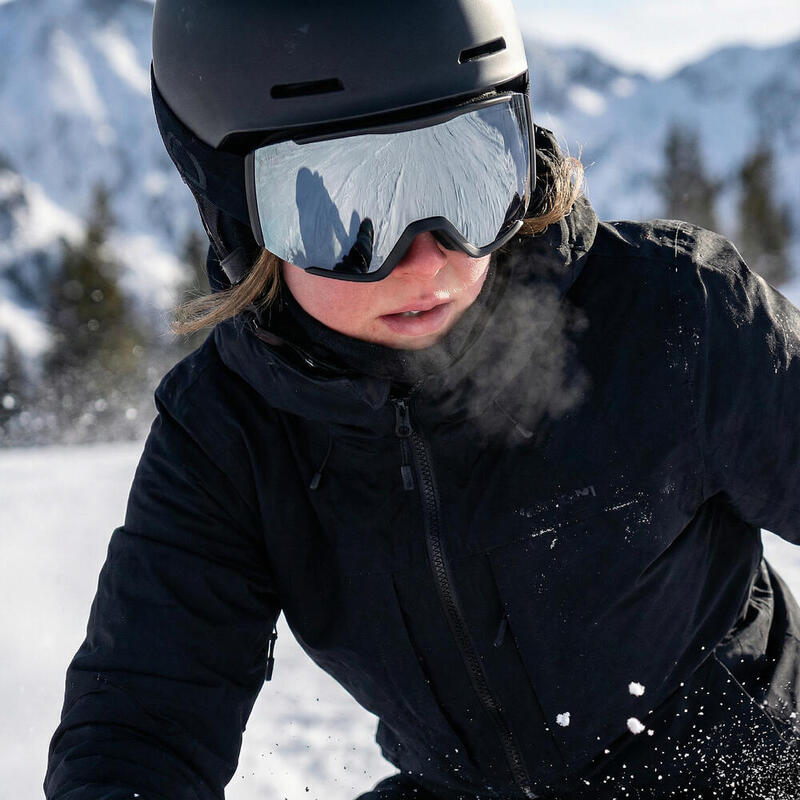 Lunettes de ski unisexes Fluor Eyewear HX-052 - C5 blanches/argentées ...