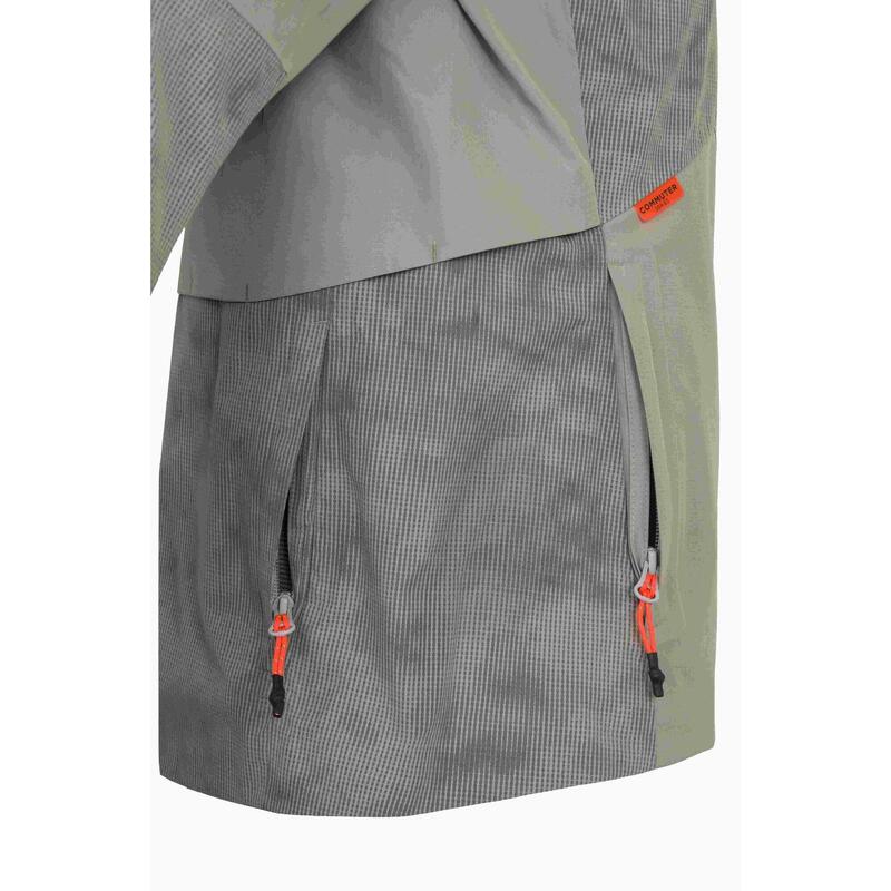 Tech Rain Jacket Commuter Women Hi-vis & Reflection Black AGU - Decathlon