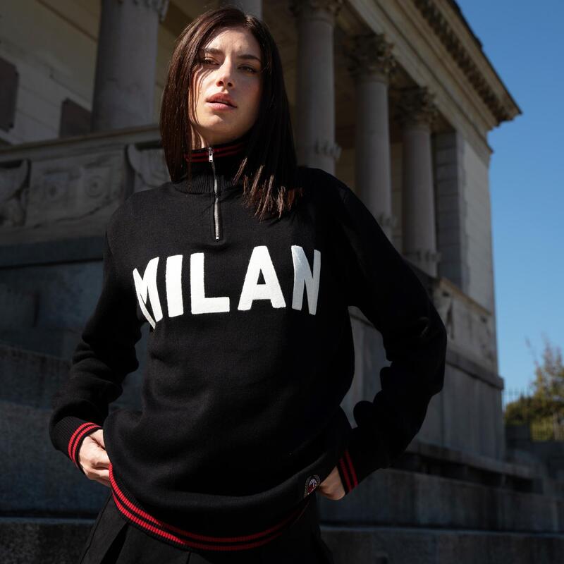 AC Milan 1960's Embroidery Pull Demi-Zip COPA FOOTBALL | Decathlon
