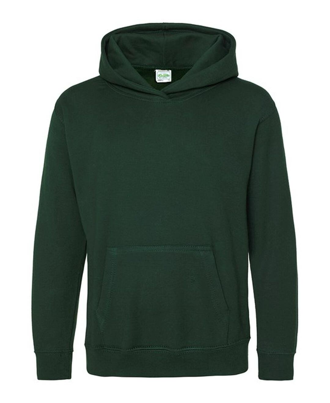 AWDis Unisex Kids Simple Hoodie - DARK GREEN | Decathlon