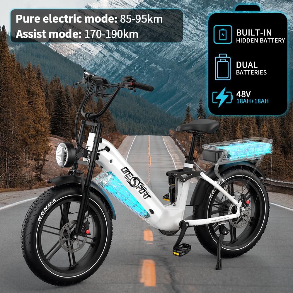 Onesport OT08 Pro 20'' rower elektryczny podwójny akumulator 48 V 36 Ah ...