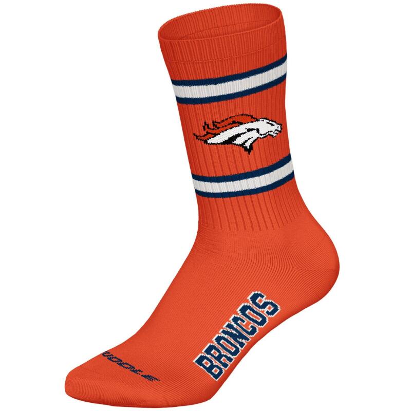 NFL Denver Broncos 3pk Huddle Crew Socks 39/42 Nny/Wht/Org Fanzone ...