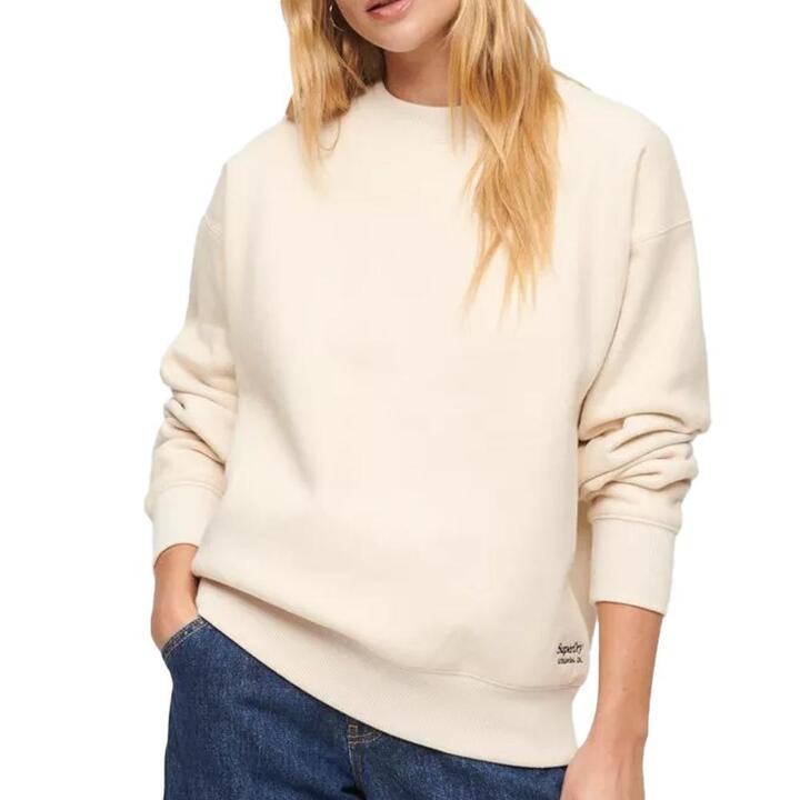 Sweat Beige Femme Superdry Essential Logo SUPERDRY | Decathlon