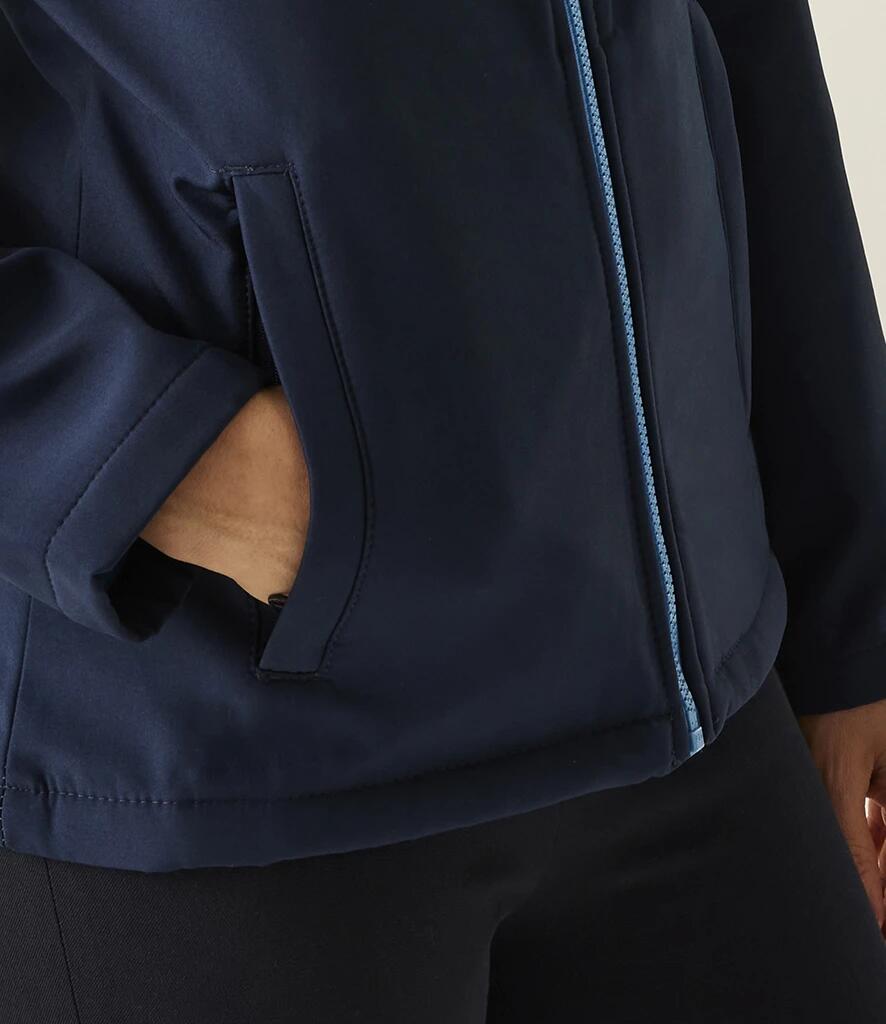 Regatta Ladies Ablaze Printable Soft Shell Jacket - Navy Blue | Decathlon