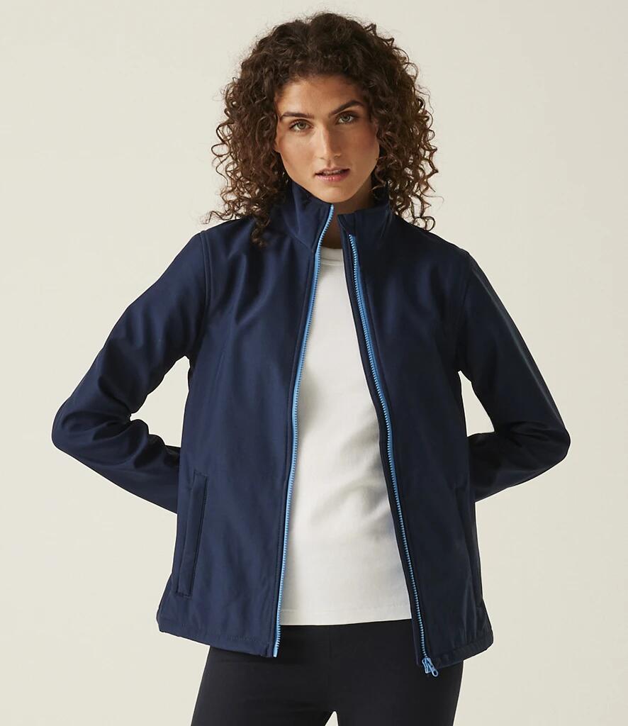 Regatta Ladies Ablaze Printable Soft Shell Jacket - Navy Blue | Decathlon