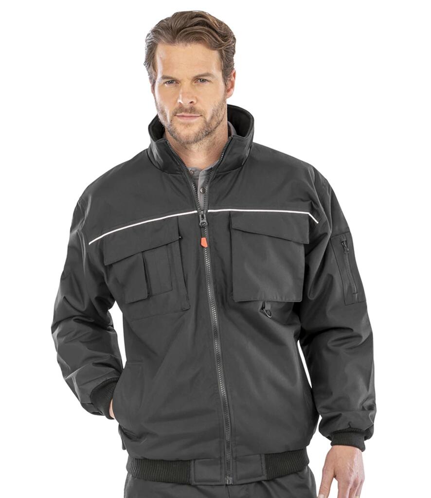 Result Men's Work-Guard Sabre Pilot Jacket - Black | Decathlon
