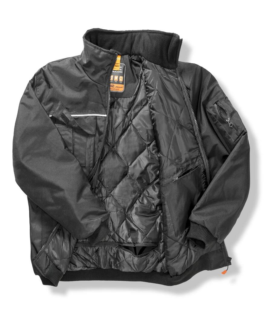 Result Men's Work-Guard Sabre Pilot Jacket - Black | Decathlon