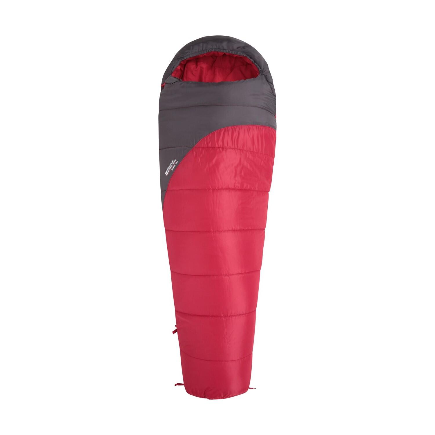 Summit 300 Left Zip Winter Mummy Sleeping Bag (Dark Red) MOUNTAIN ...