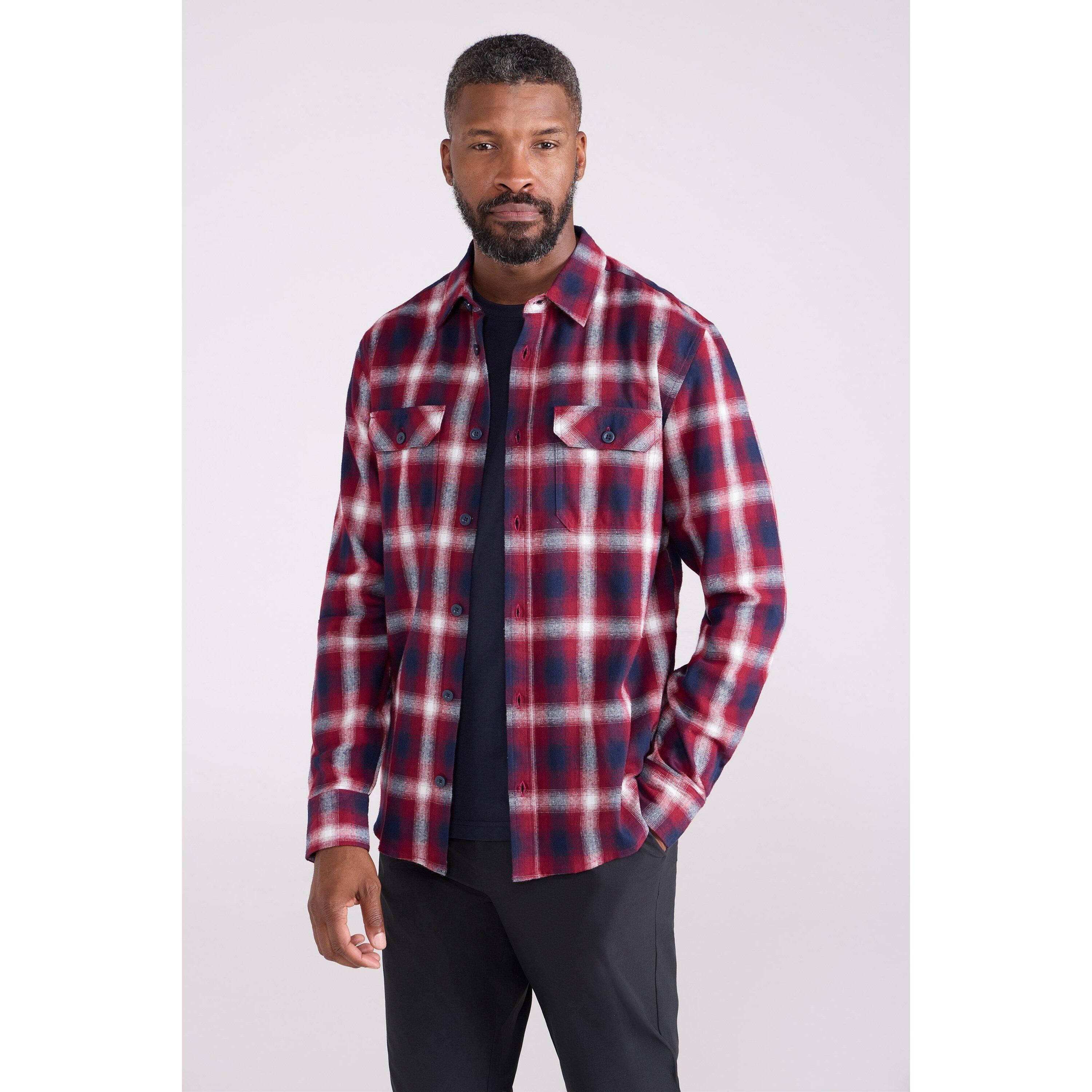 Mens Trace Flannel LongSleeved Shirt (Dark Khaki) MOUNTAIN WAREHOUSE ...