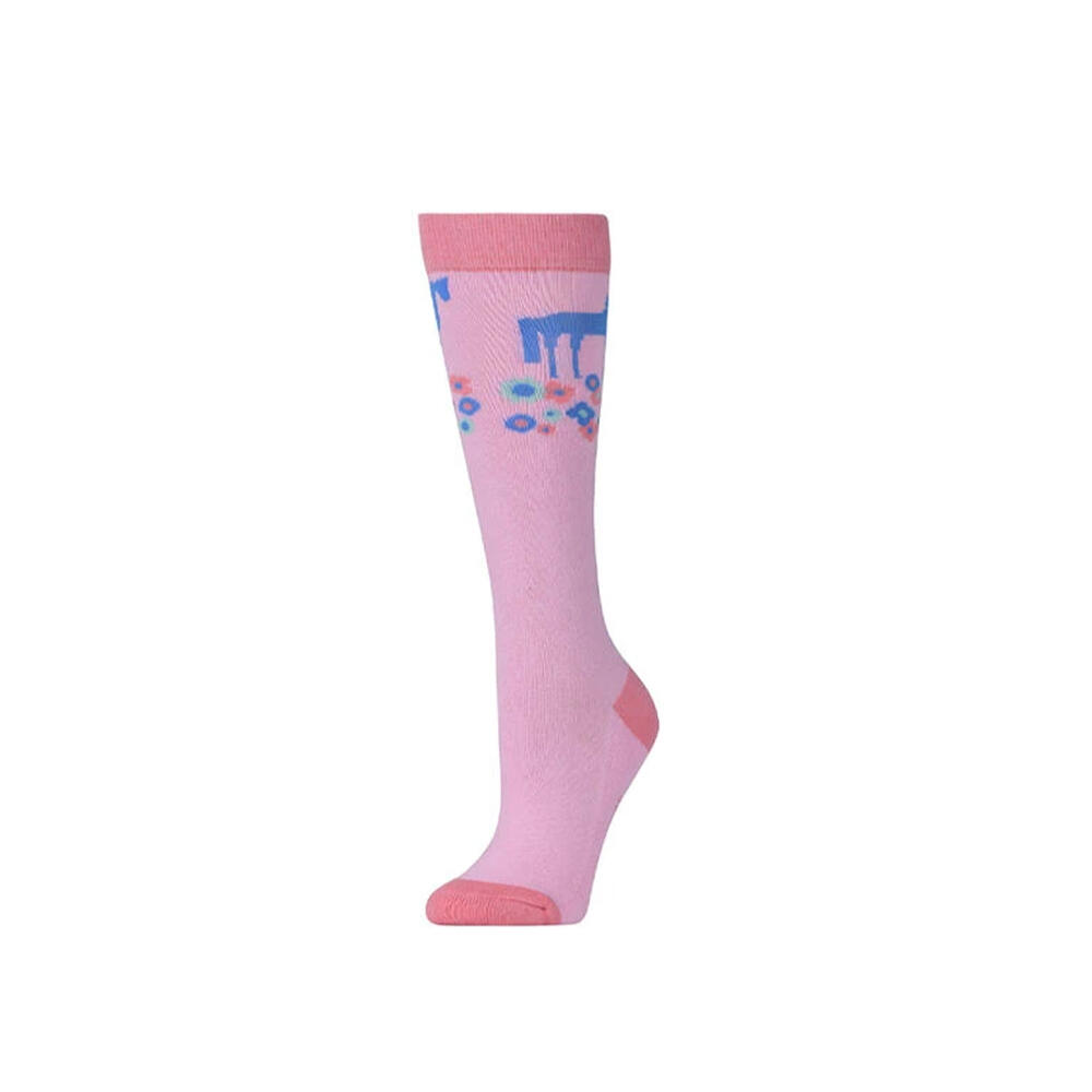 Childrens/Kids Carnival High Riding Socks (Pack of 3) (Pastel Pink ...