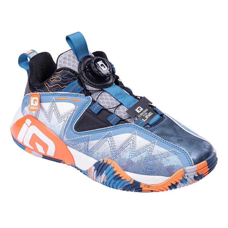 Baskets BASKY Enfant (Bleu / Noir / Orange) IQ | Decathlon