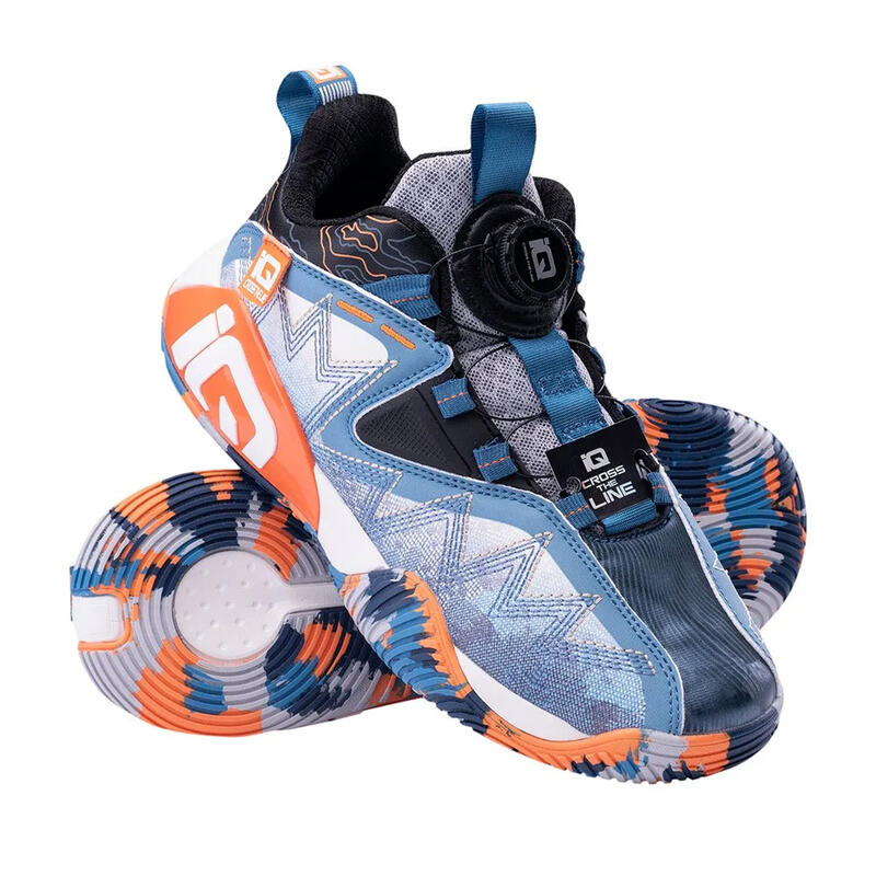 Baskets BASKY Enfant (Bleu / Noir / Orange) IQ | Decathlon
