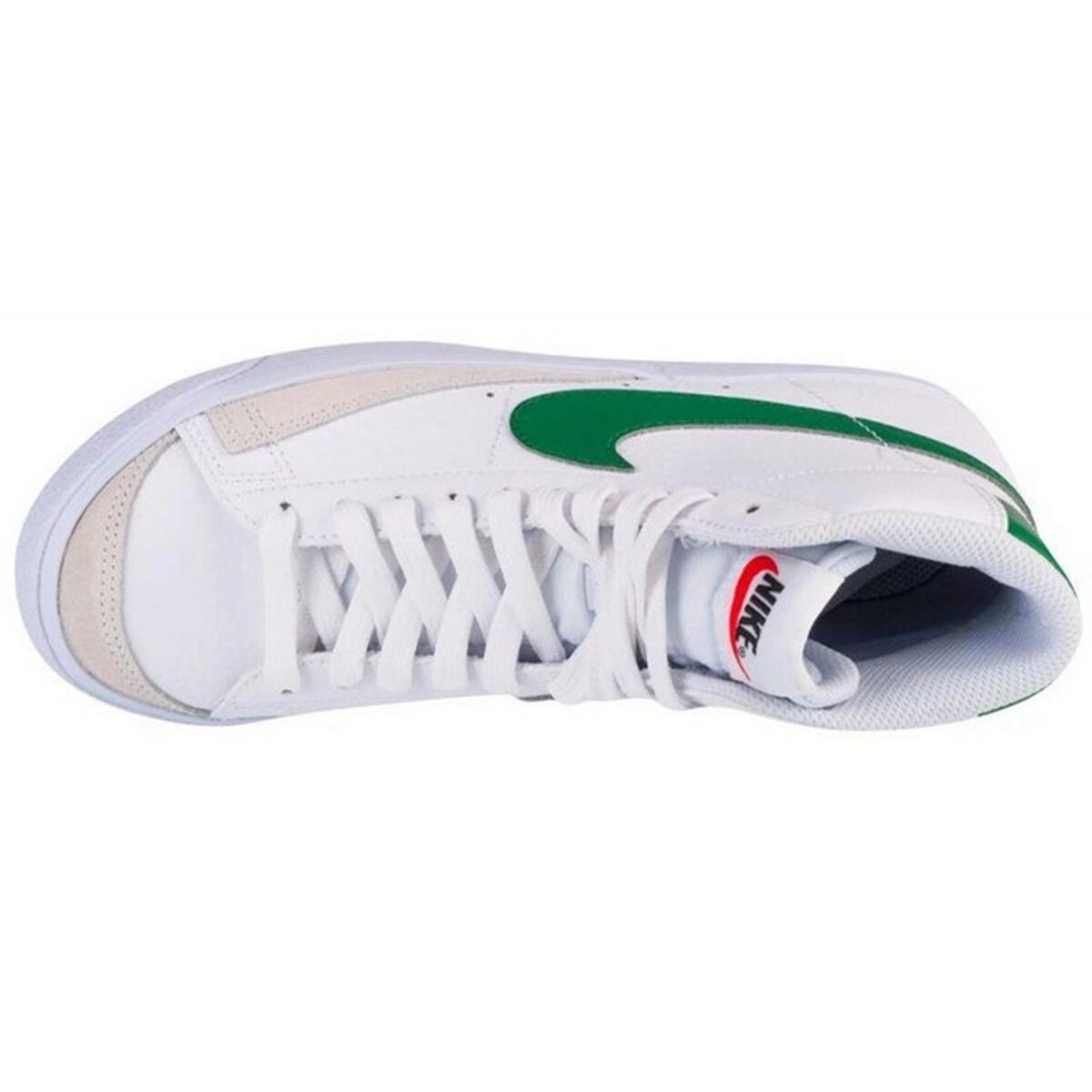 Childrens/Kids Blazer Leather Mid Cut Trainers (White/Green) NIKE ...